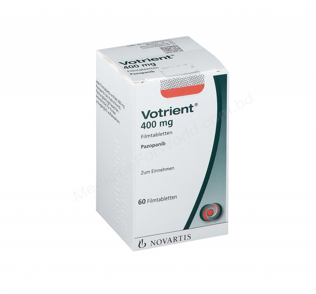 Pazopanib (Votrient 200mg/400mg) Rx - MEDICINE FOR WORLD