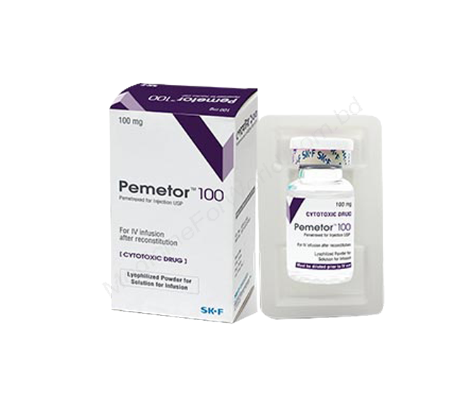 PEMETREXED DISODIUM (Pemetor 100mg / 500mg) Rx - MEDICINE FOR WORLD